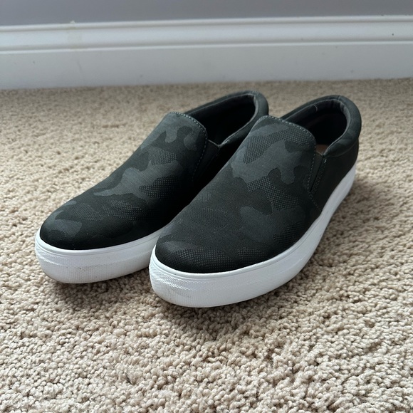Shoes | Dark Army Green Camo Slip On Sneakers | Poshmark